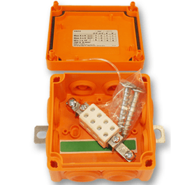 Junction Box VAD ... E30-E90 orange, 100x100x50mm, 4x KR6 + 2x PE 16mm2 ...